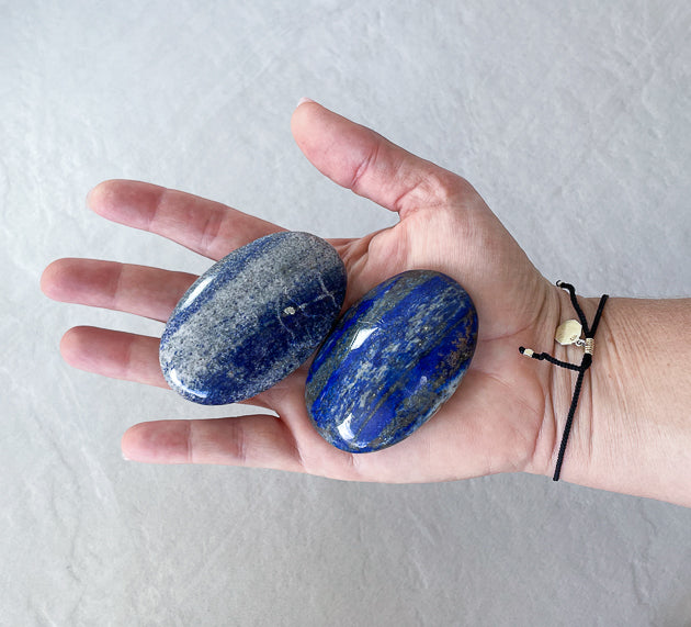 Lapis Lazul Palm Stone | Opal + Sage – Opal and Sage